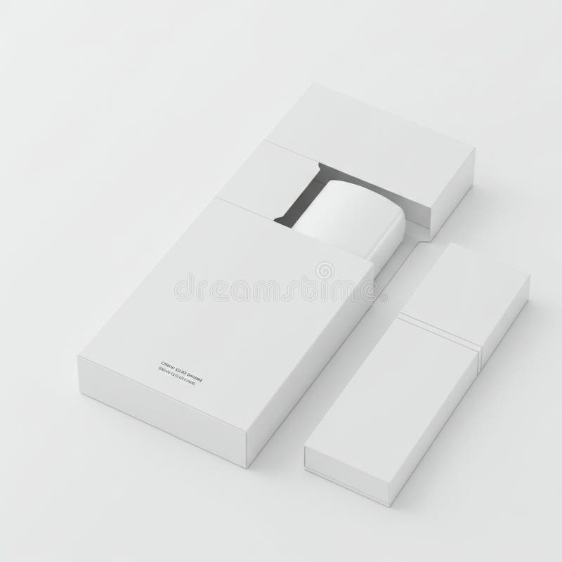 Minimalist White Packaging Box, Likely for Electronics or Consumer ...