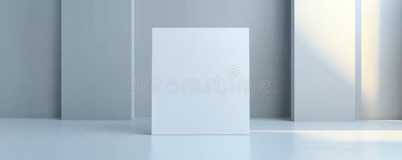 Minimalist White Panel Mockup Vertical Composition, Light Grey ...