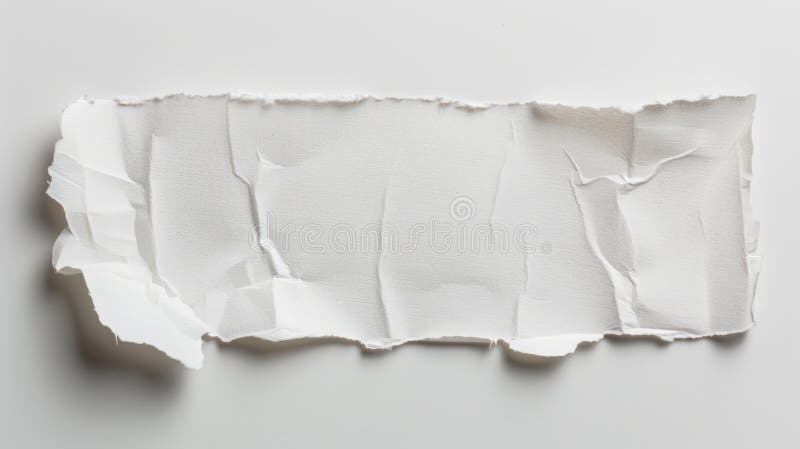 Minimalist White Paper with Torn Edges on Soft Background, Generative ...