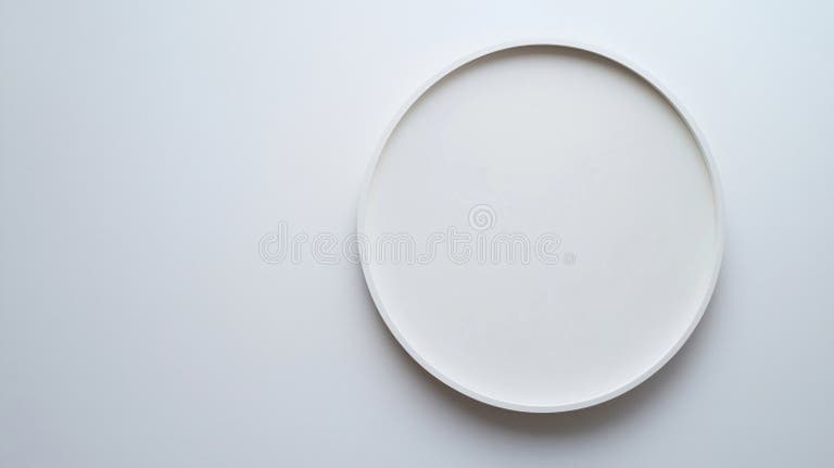 Minimalist White Plate on Smooth Surface for Modern Dining and ...
