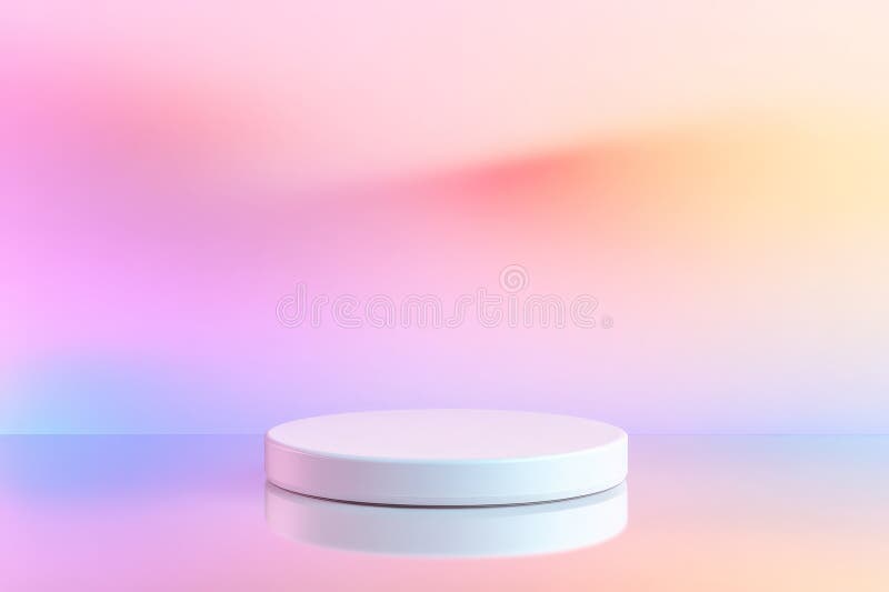 A Minimalist White Podium with a Polished Surface, Standing on a Smooth ...