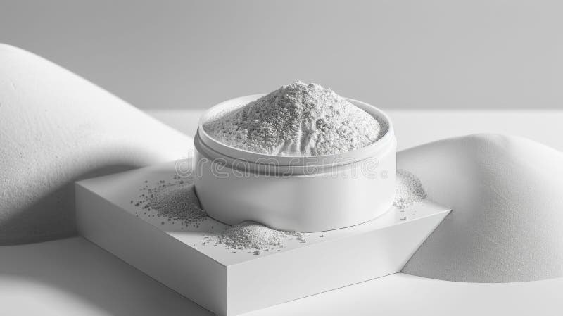 Minimalist White Powder Container on Abstract Background. Generative Ai ...