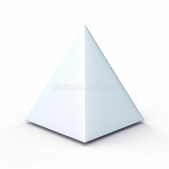 Minimalist White Pyramid on Isolated Background Design Stock ...