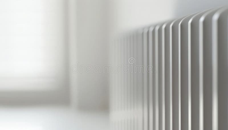 AI Generated Minimalist White Radiator in Sunlit Room: Modern Home ...