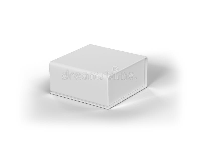 Minimalist White Rectangular Box with Rounded Edges and Smooth Material ...