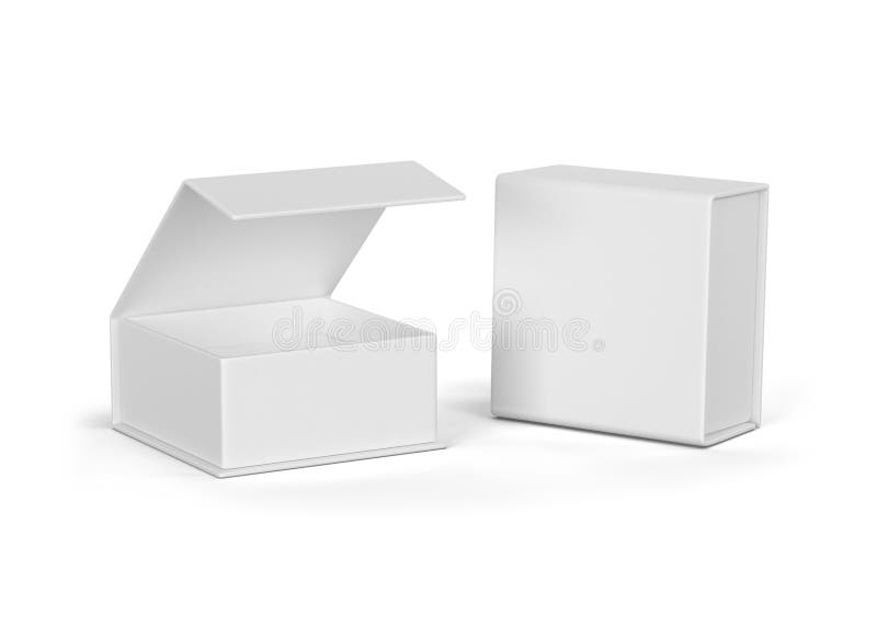 Minimalist White Rectangular Box with Rounded Edges and Smooth Material ...