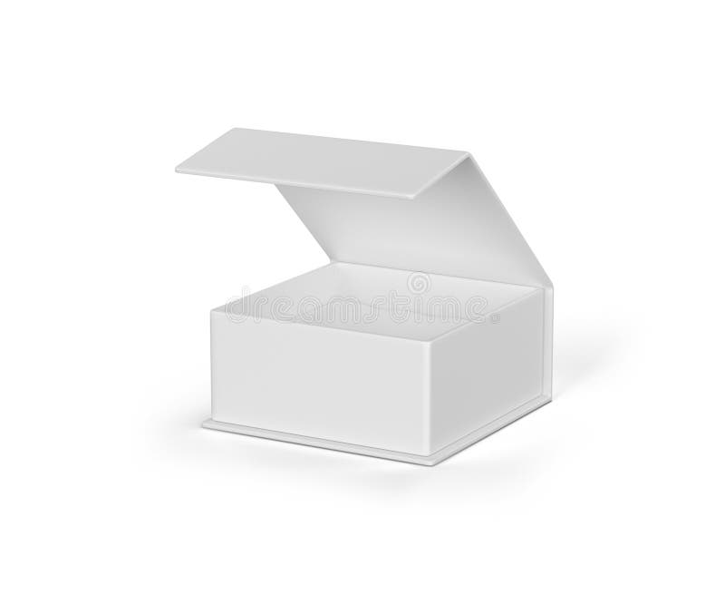 Minimalist White Rectangular Box with Rounded Edges and Smooth Material ...