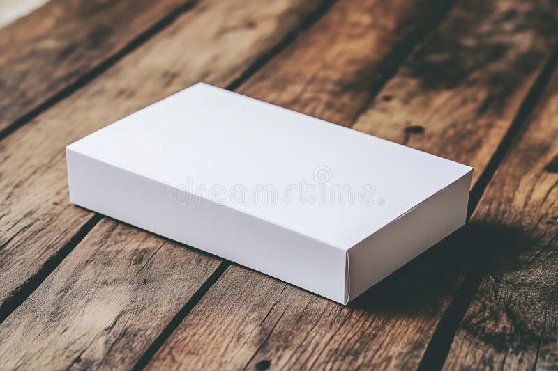 Isolated White Rectangular Box Packaging Mockup Blank Container Clean ...
