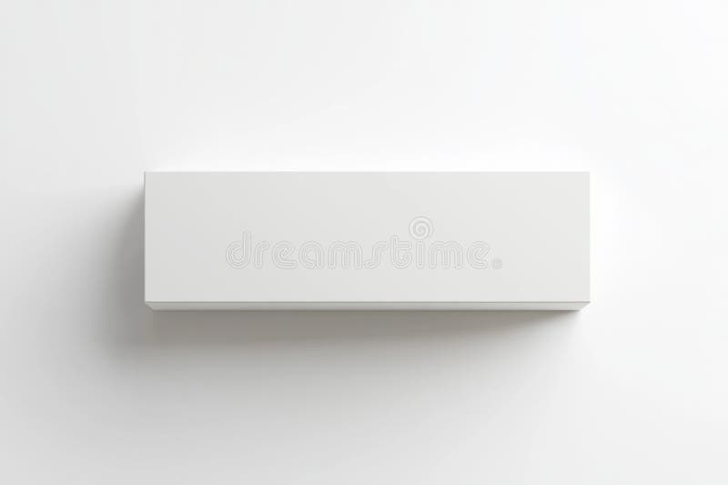 Minimalist White Rectangular Box on White Surface. AI Generated Stock ...
