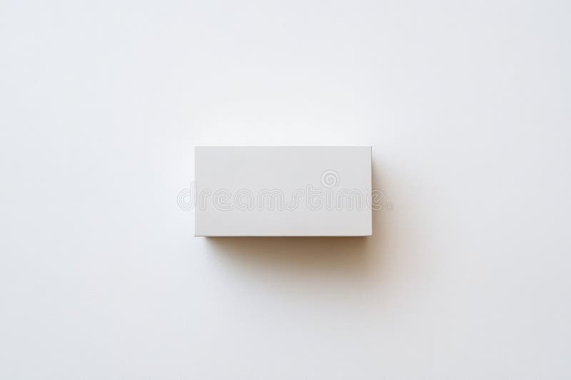 Minimalist White Rectangular Box on White Surface. AI Generated Stock ...