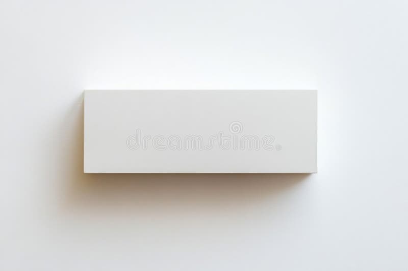 Minimalist White Rectangular Box on White Surface. AI Generated Stock ...