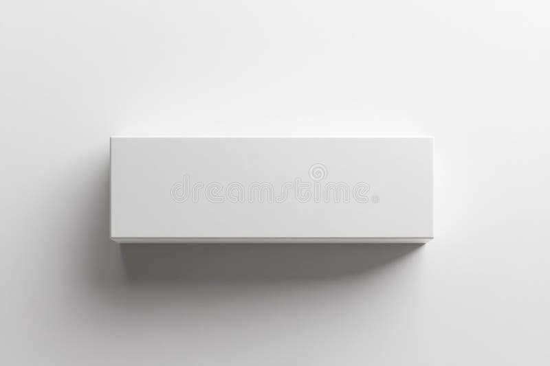 Minimalist White Rectangular Box on White Surface. AI Generated Stock ...