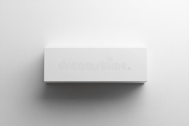 Minimalist White Rectangular Box on White Surface. AI Generated Stock ...