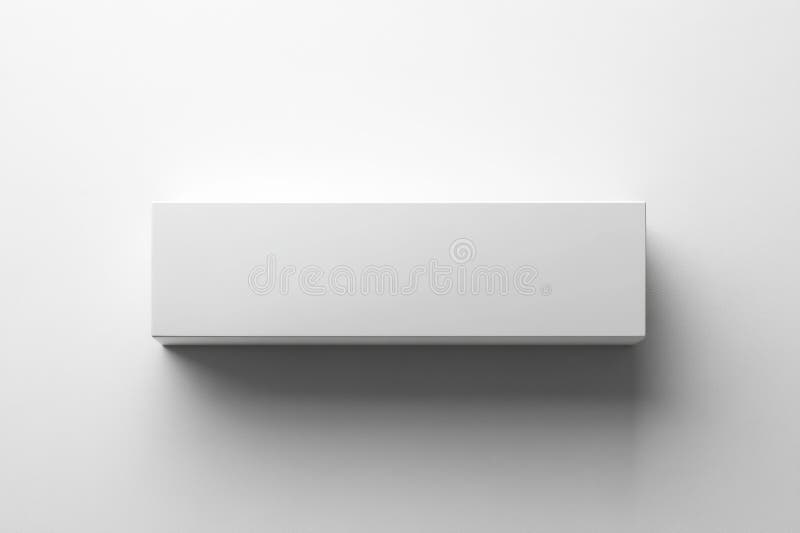 Minimalist White Rectangular Box on White Surface. AI Generated Stock ...