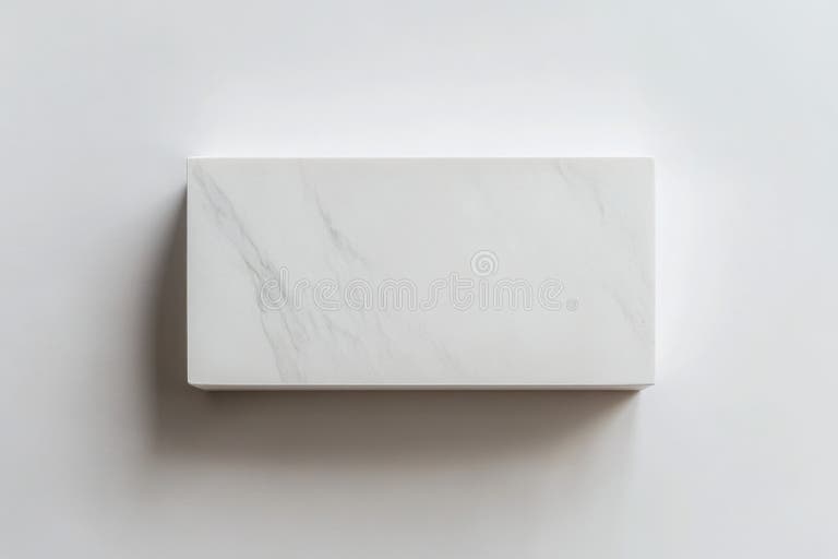 Minimalist White Rectangular Box on White Surface. AI Generated Stock ...