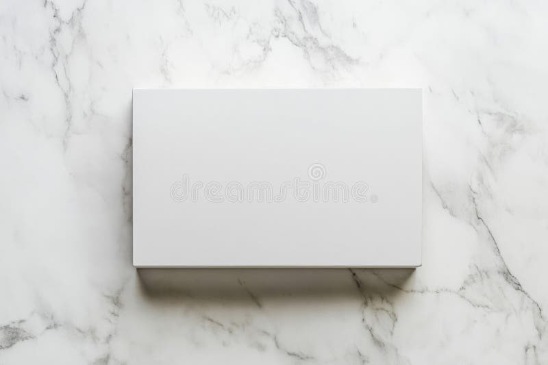 Minimalist White Rectangular Box on White Surface. AI Generated Stock ...