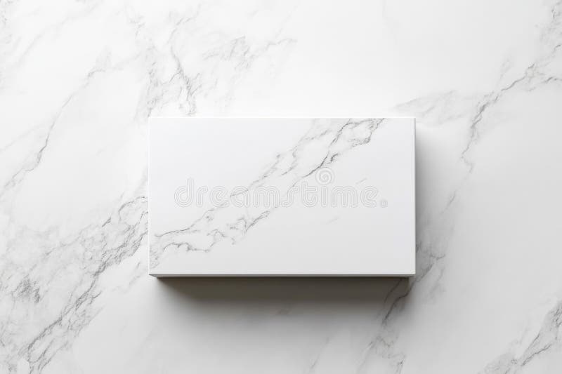 Minimalist White Rectangular Box on White Surface. AI Generated Stock ...