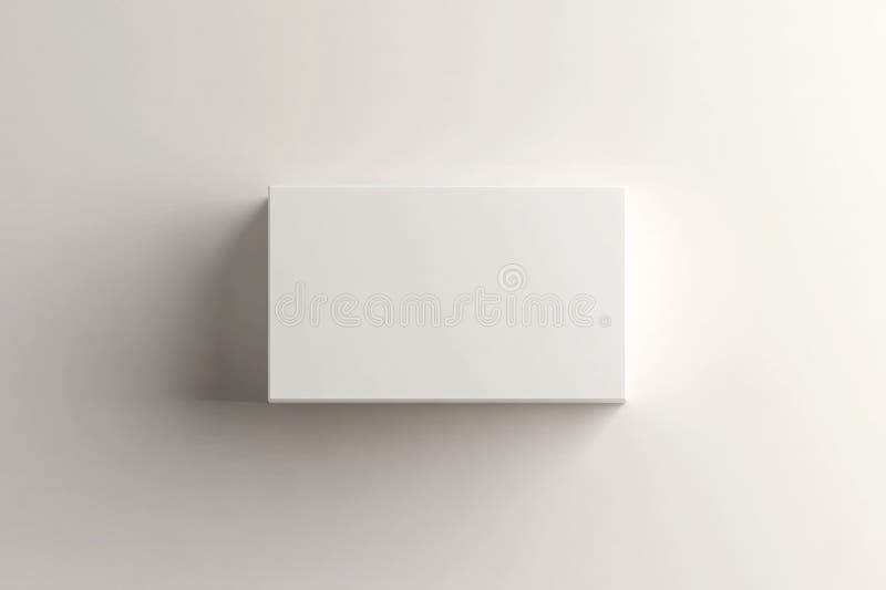 Minimalist White Rectangular Box on White Surface. AI Generated Stock ...