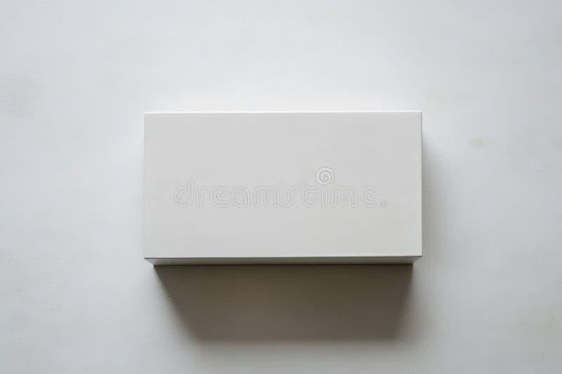 Minimalist White Rectangular Box on White Surface. AI Generated Stock ...