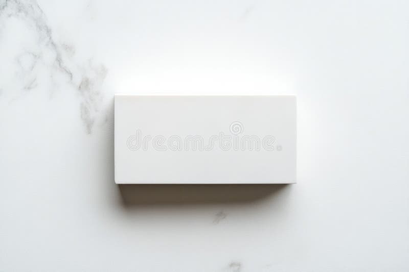 Minimalist White Rectangular Box on White Surface. AI Generated Stock ...