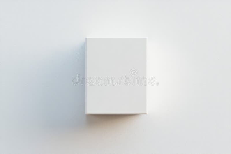 Minimalist White Rectangular Box on White Surface. AI Generated Stock ...
