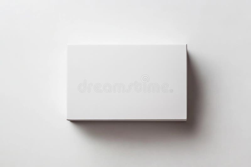Minimalist White Rectangular Box on White Surface. AI Generated Stock ...