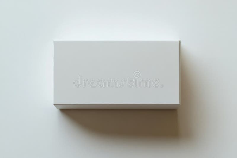 Minimalist White Rectangular Box on White Surface. AI Generated Stock ...