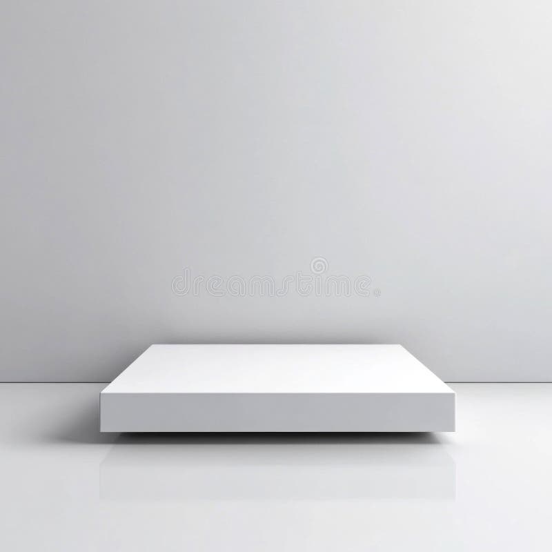 Minimalist White Rectangular Pedestal for Product Display. Generative ...
