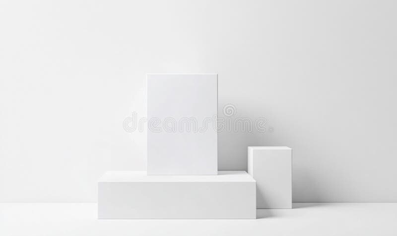 Minimalist White Rectangular Pedestal for Product Display. Generative ...