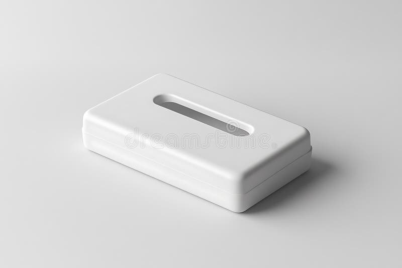 Minimalist White Rectangular Tissue Box Holder Stock Illustration ...