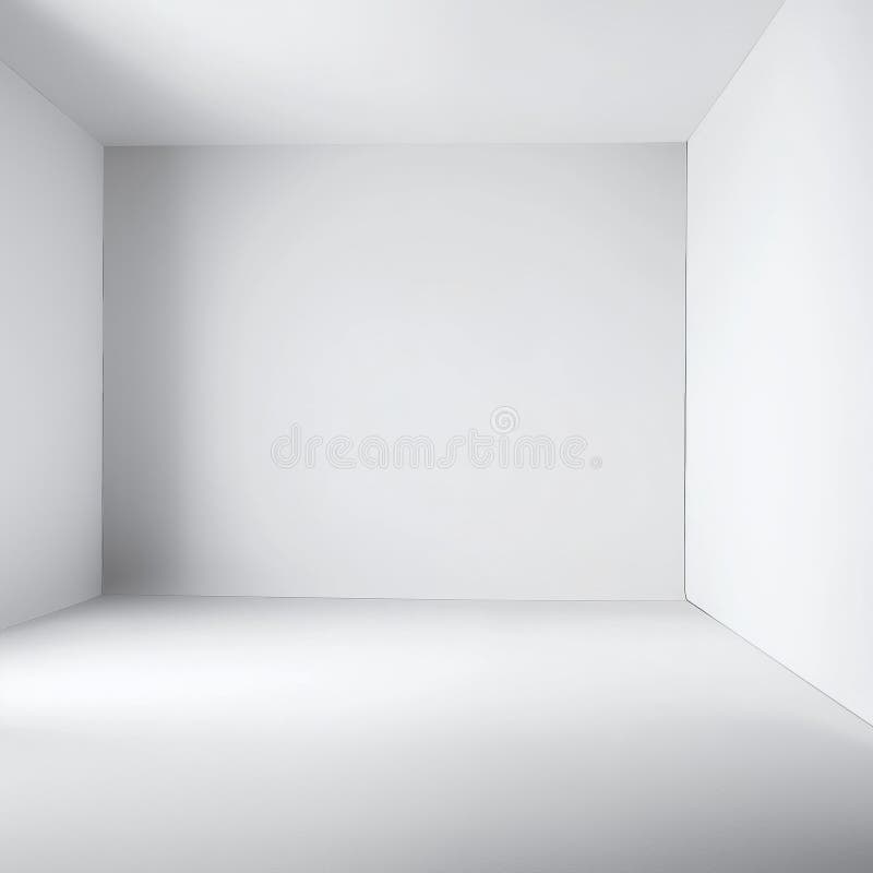 Minimalist White Room with Clean Lines and Subtle Shadows Stock Image ...
