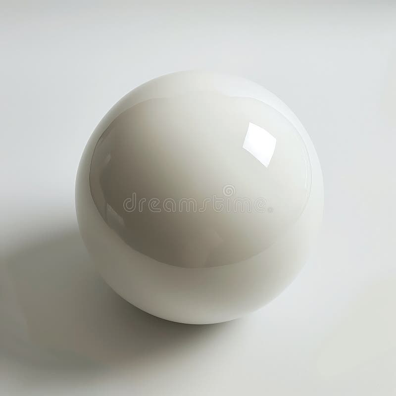 Minimalist White Sphere on Light Background Stock Image - Image of ...