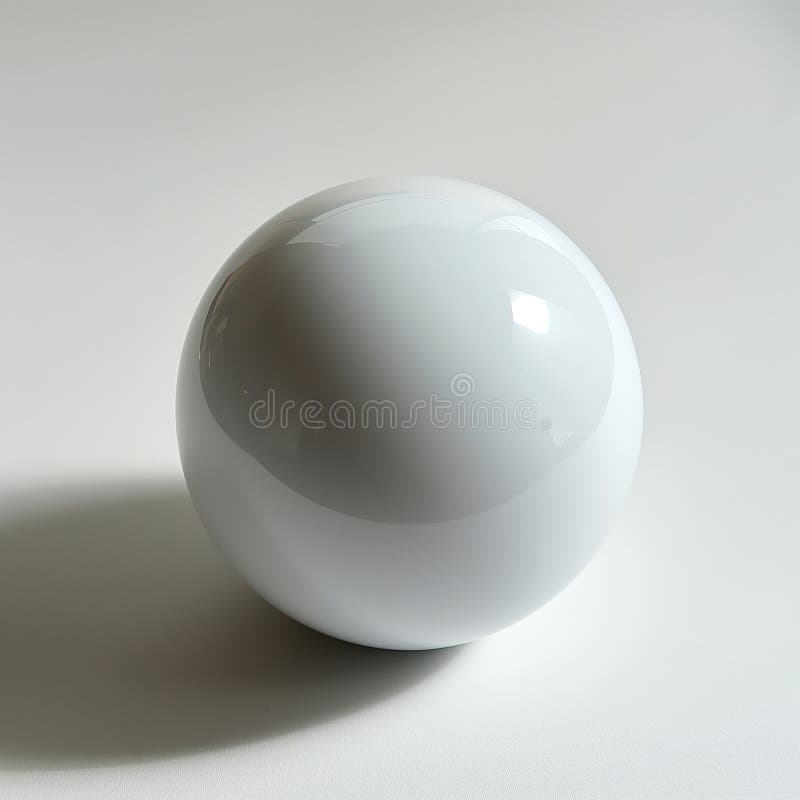 Minimalist White Sphere on a Plain Background Stock Image - Image of ...