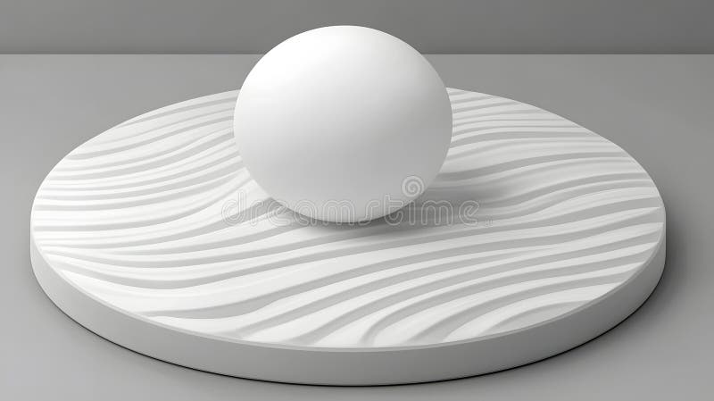 Minimalist White Sphere on Textured Surface Stock Photo - Image of ...