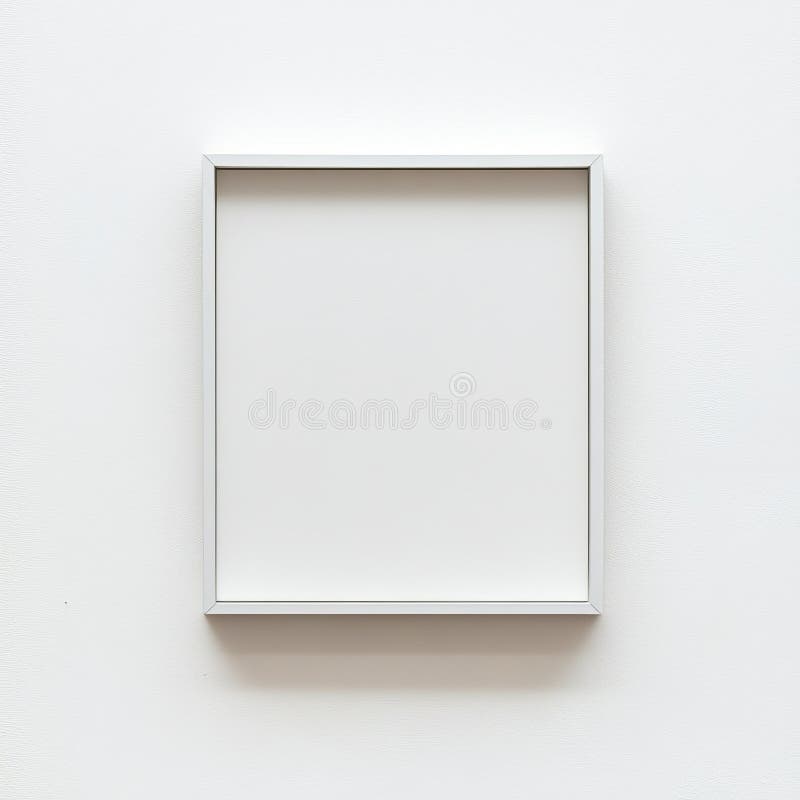 Minimalist White Square Frame on White Wall for Modern Interior Design ...