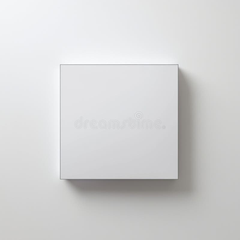 Minimalist White Square Wall Sculpture with Subtle Shadows Stock Image ...