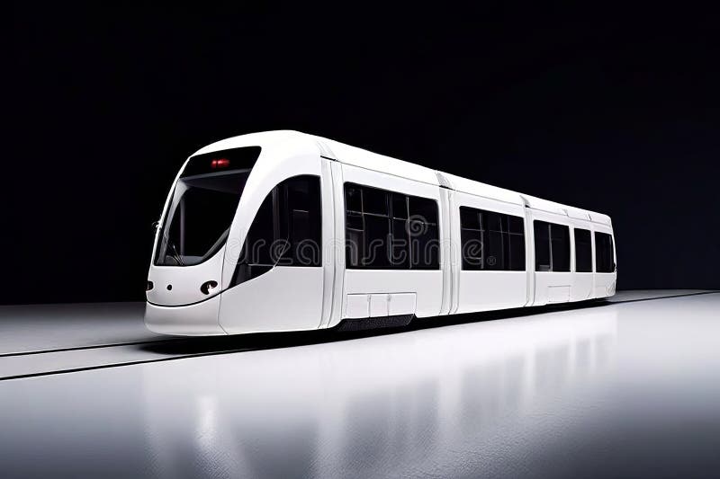 Minimalist White a Stark White Tram Wit New Beautiful Stock Image ...