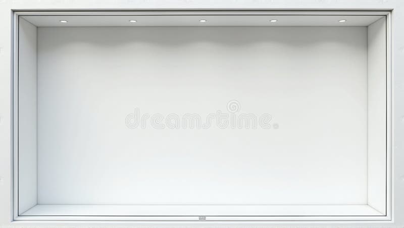 A Minimalist White Storefront with a Clean Facade, Showcasing an Empty ...