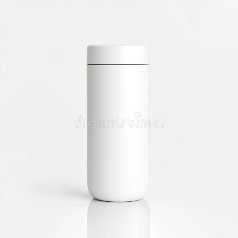 Minimalist White Thermos on a Clean Background, Perfect for Showcasing ...