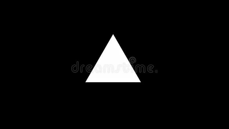 Minimalist White Triangle on Black Background Stock Illustration ...