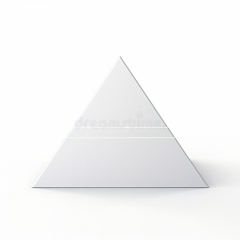 Minimalist White Triangle Pyramid on Isolated Background Design Stock ...