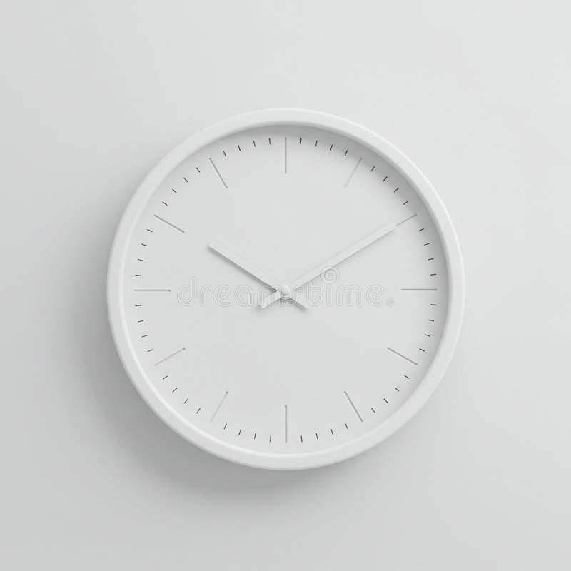 Minimalist White Wall Clock with a Clean, Monochromatic Design ...