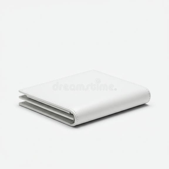A Minimalist White Wallet with a Smooth, Leather-like Texture. it ...