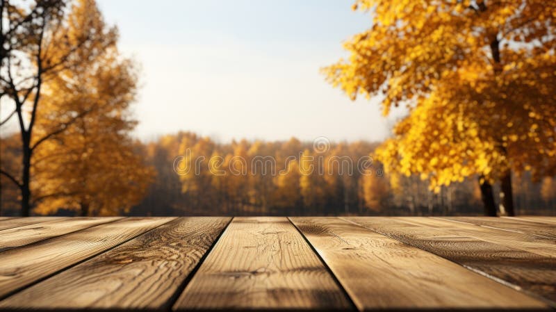 Minimalist White Wooden Table with Blurred Background AI Generated ...