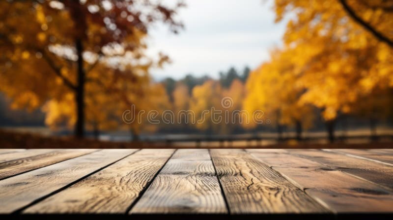 Minimalist White Wooden Table with Blurred Background AI Generated ...