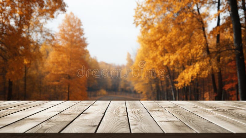 Minimalist White Wooden Table with Blurred Background AI Generated ...