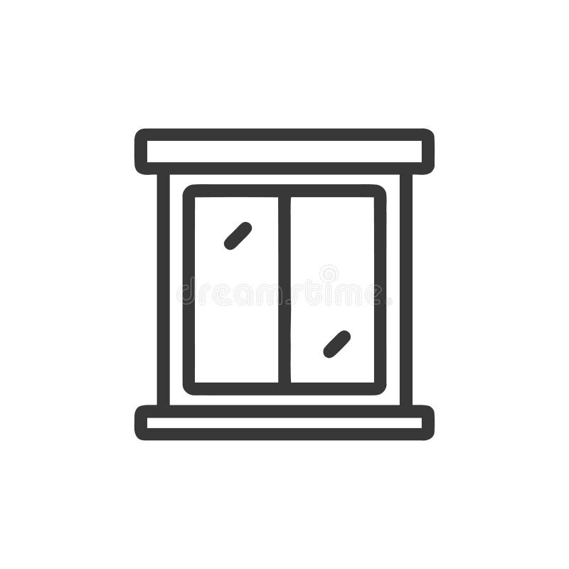 Double Pane Window Icon, Modern Home Design Element Stock Vector ...