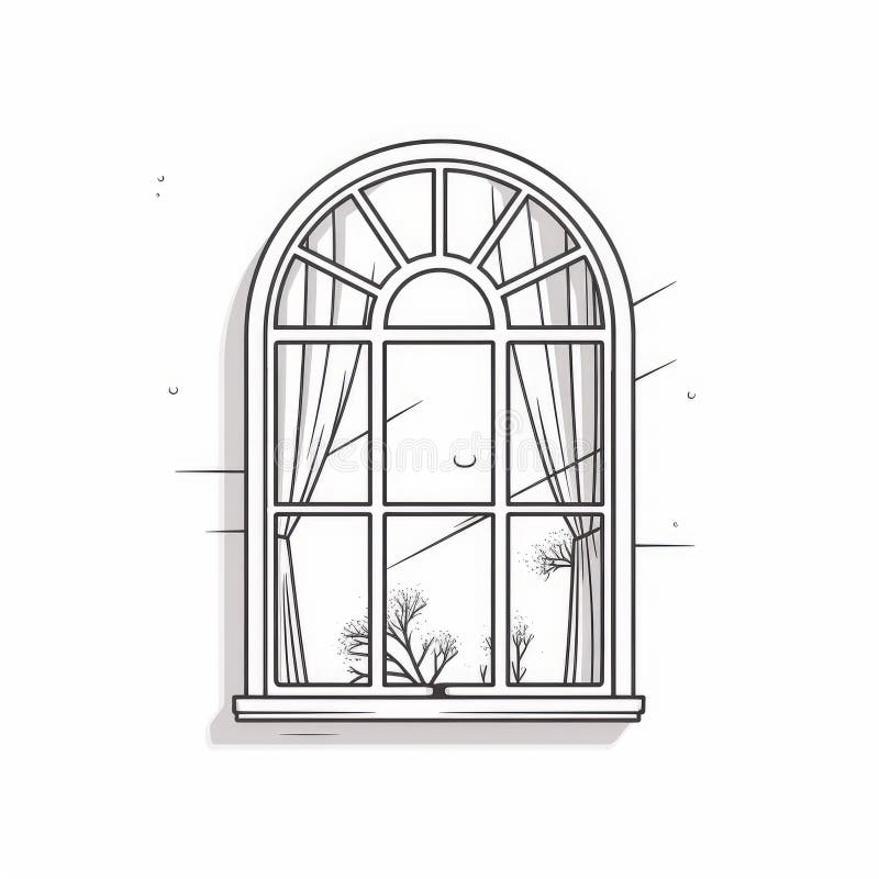 Minimalist Window Illustration Stock Illustration - Illustration of ...