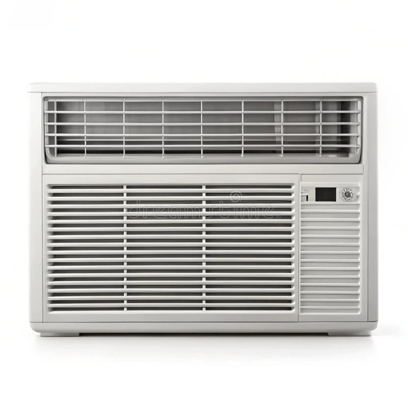 Minimalist Window-mounted Air Conditioner with Control Panel and ...