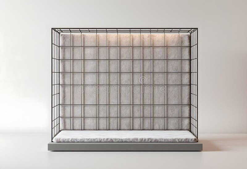 Minimalist Wire Cube Product Stage Stock Illustration - Illustration of ...